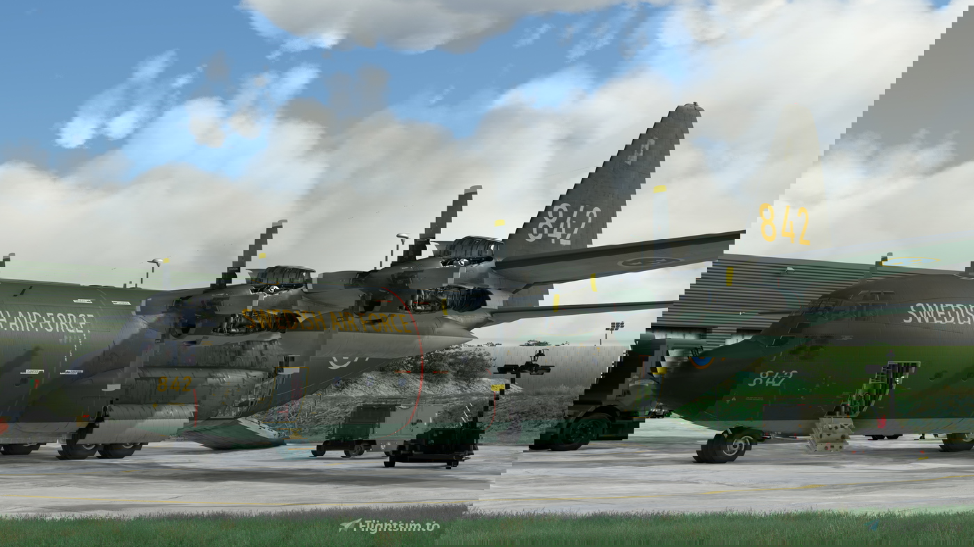 C-130 Captain Exterior-Swedish Air Force-Green-842 for Microsoft Flight Simulator | MSFS