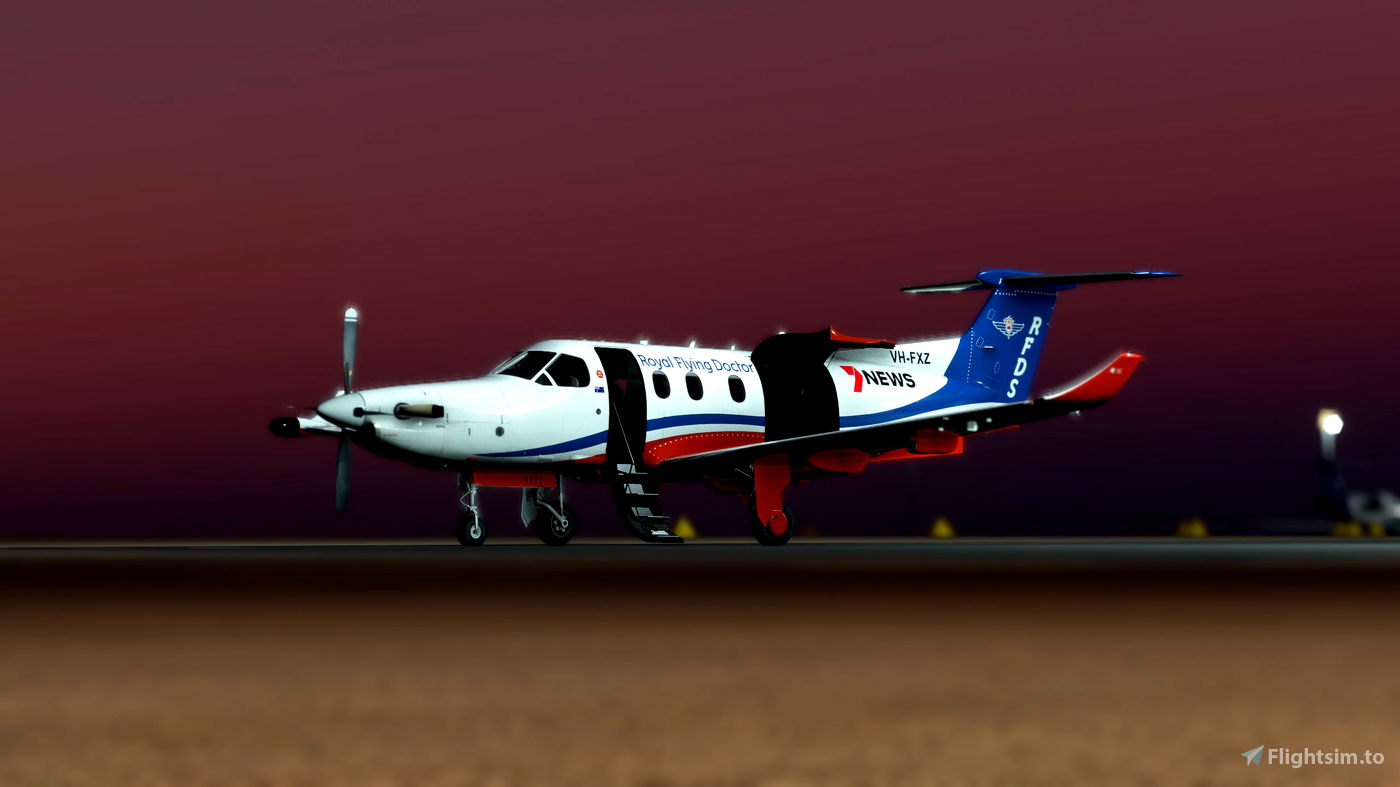 Carenado PC12 - RFDS 7News Livery для Microsoft Flight Simulator | MSFS