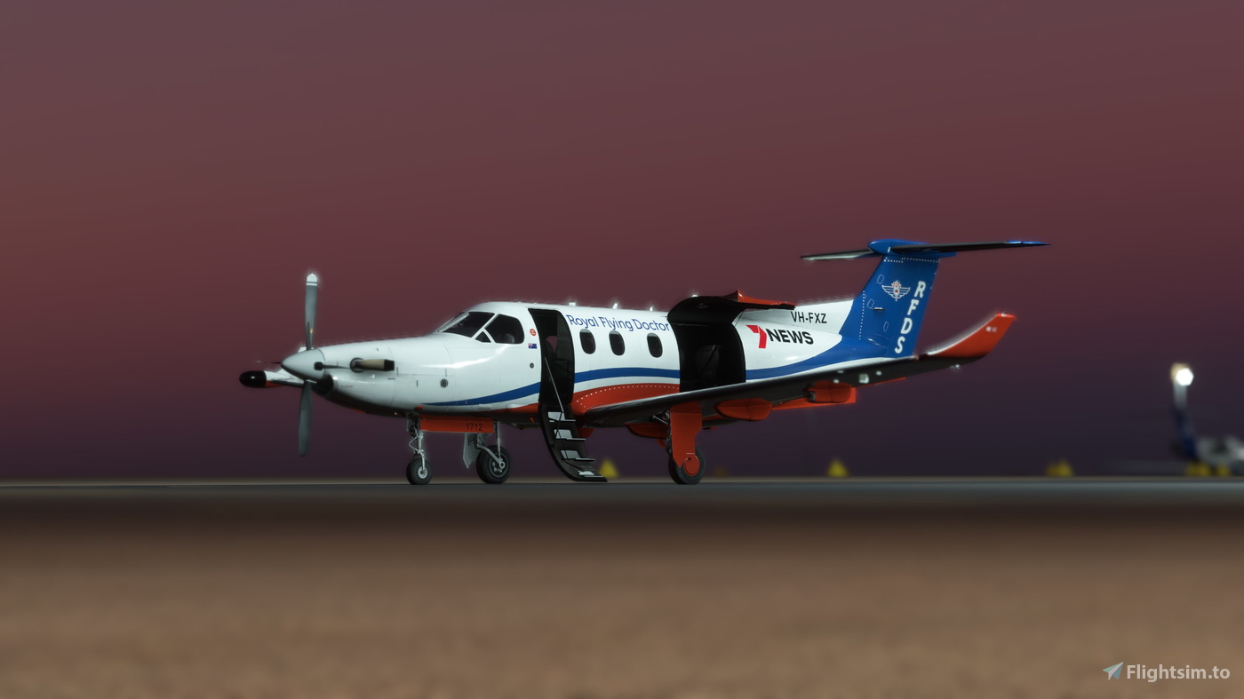 Carenado PC12 - RFDS 7News Livery für Microsoft Flight Simulator | MSFS