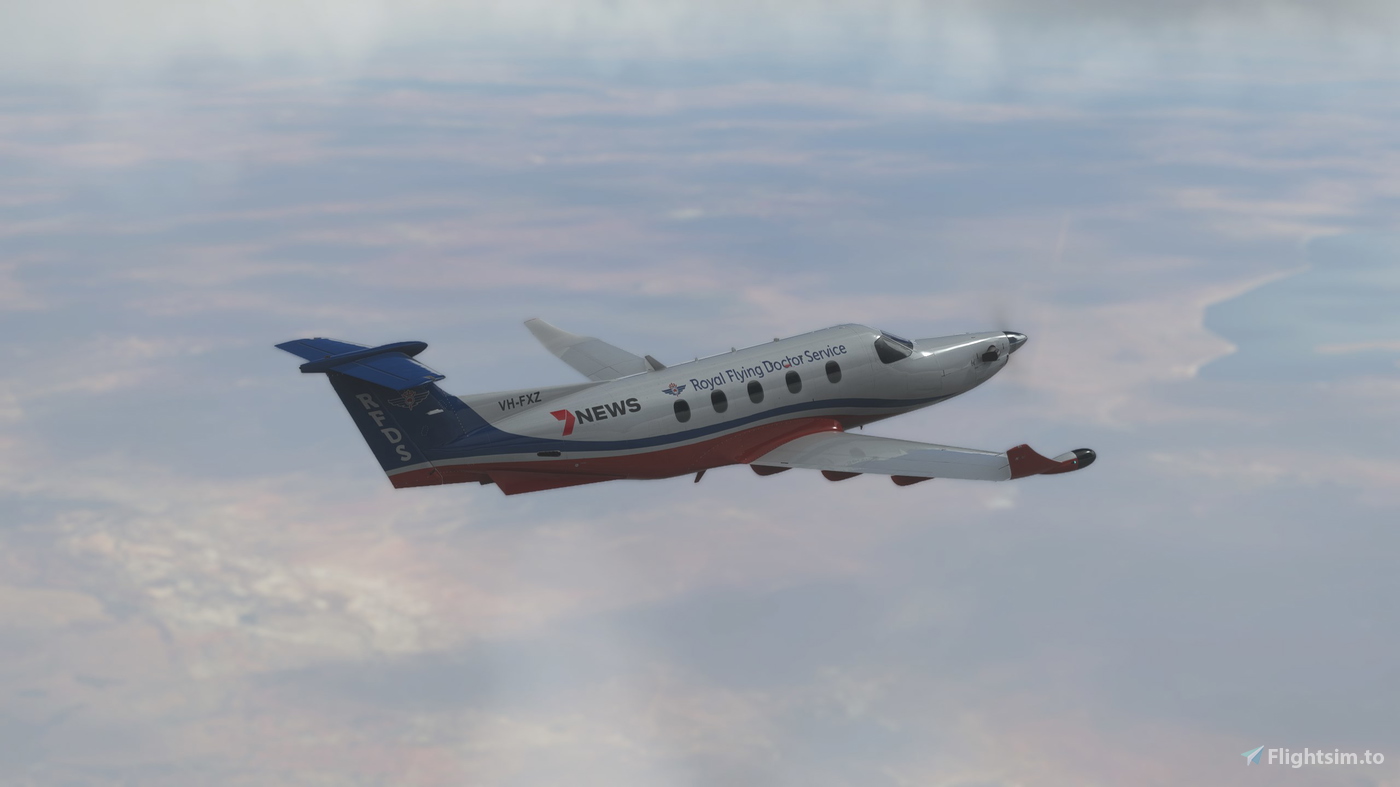 Carenado PC12 - RFDS 7News Livery für Microsoft Flight Simulator | MSFS