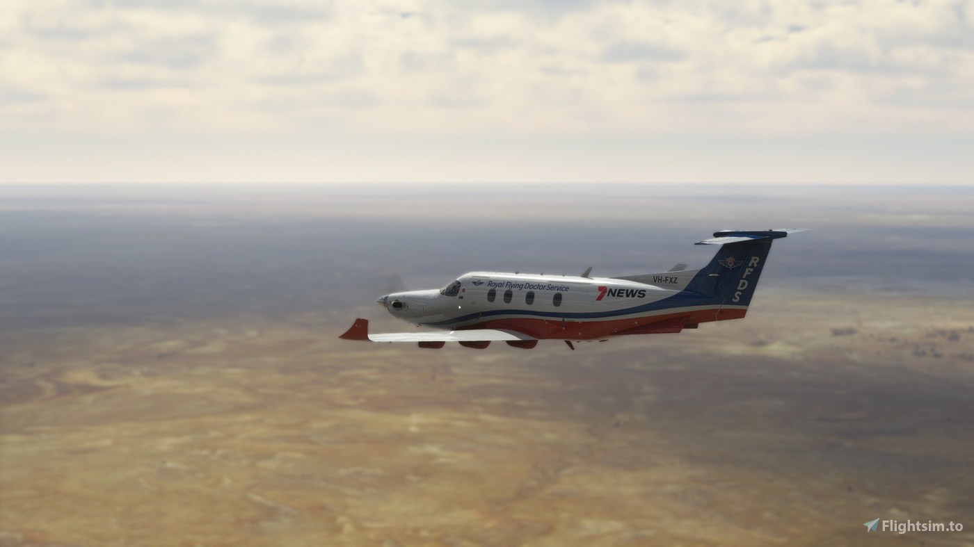 Carenado PC12 - RFDS 7News Livery für Microsoft Flight Simulator | MSFS