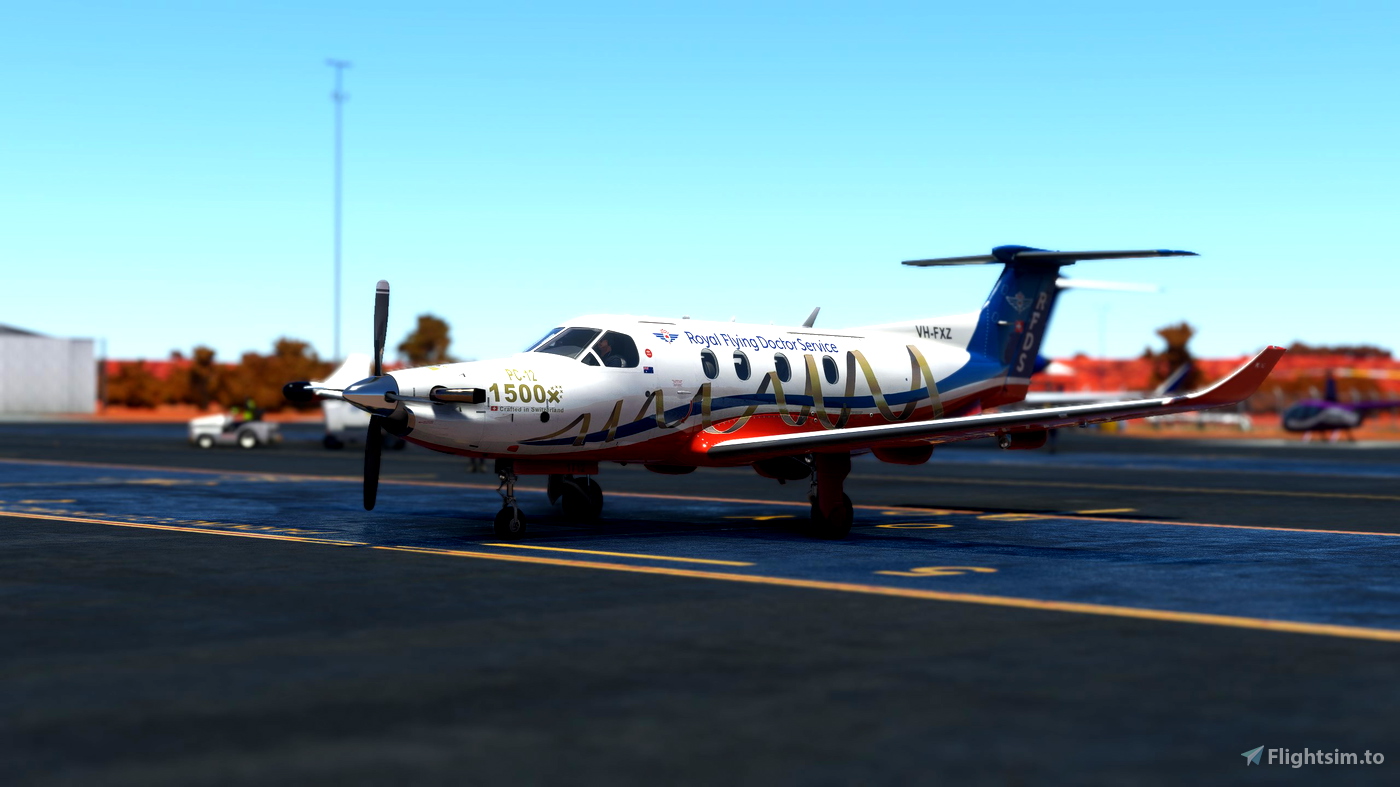 Carenado PC12 RFDS Special Edition (VH-FXZ) pour Microsoft Flight Simulator | MSFS