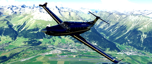 Carenado Pilatus PC-12 "HB-FVD" Air Corviglia » Microsoft Flight Simulator