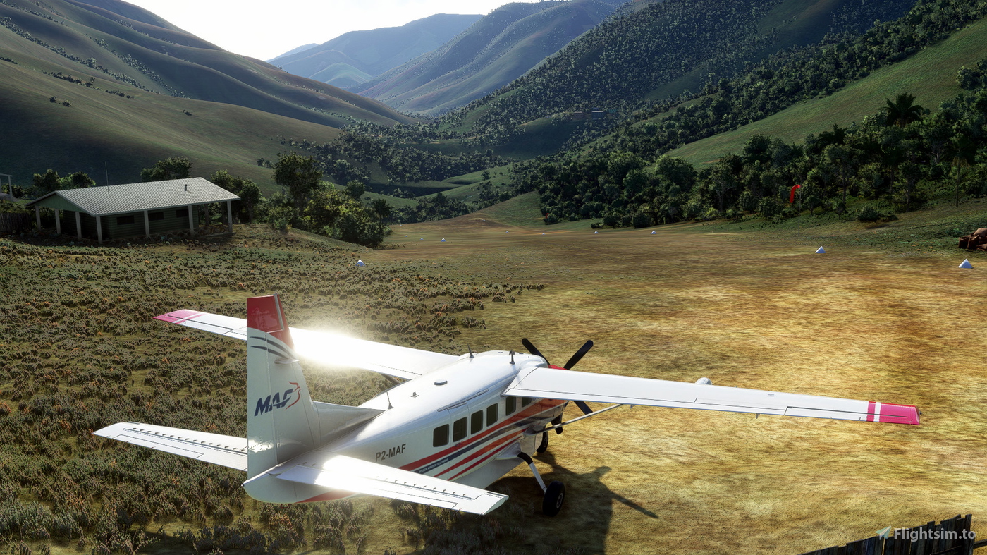 Cessna 208 repaint as MAF P2-MAF for Microsoft Flight Simulator | MSFS