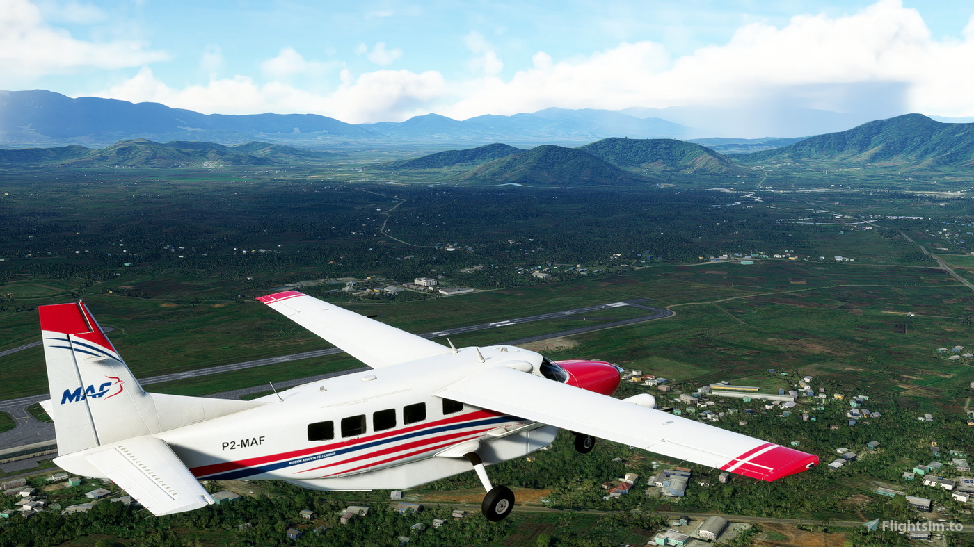 Cessna 208 repaint as MAF P2-MAF for Microsoft Flight Simulator | MSFS
