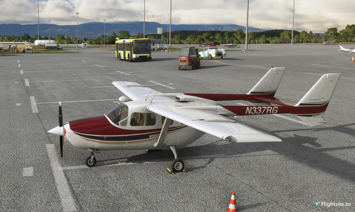 Cessna 337H Skymaster with US registration N337RG. 对于 Microsoft Flight ...