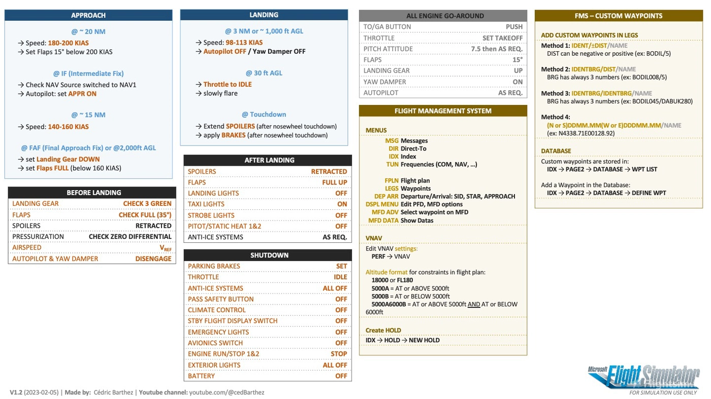 Cessna Citation CJ4 - Checklists & Procedures for Microsoft Flight ...