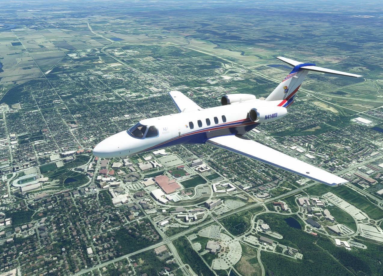 Cessna Citation CJ4 N414KU Kansas University Jayhawk Livery for ...