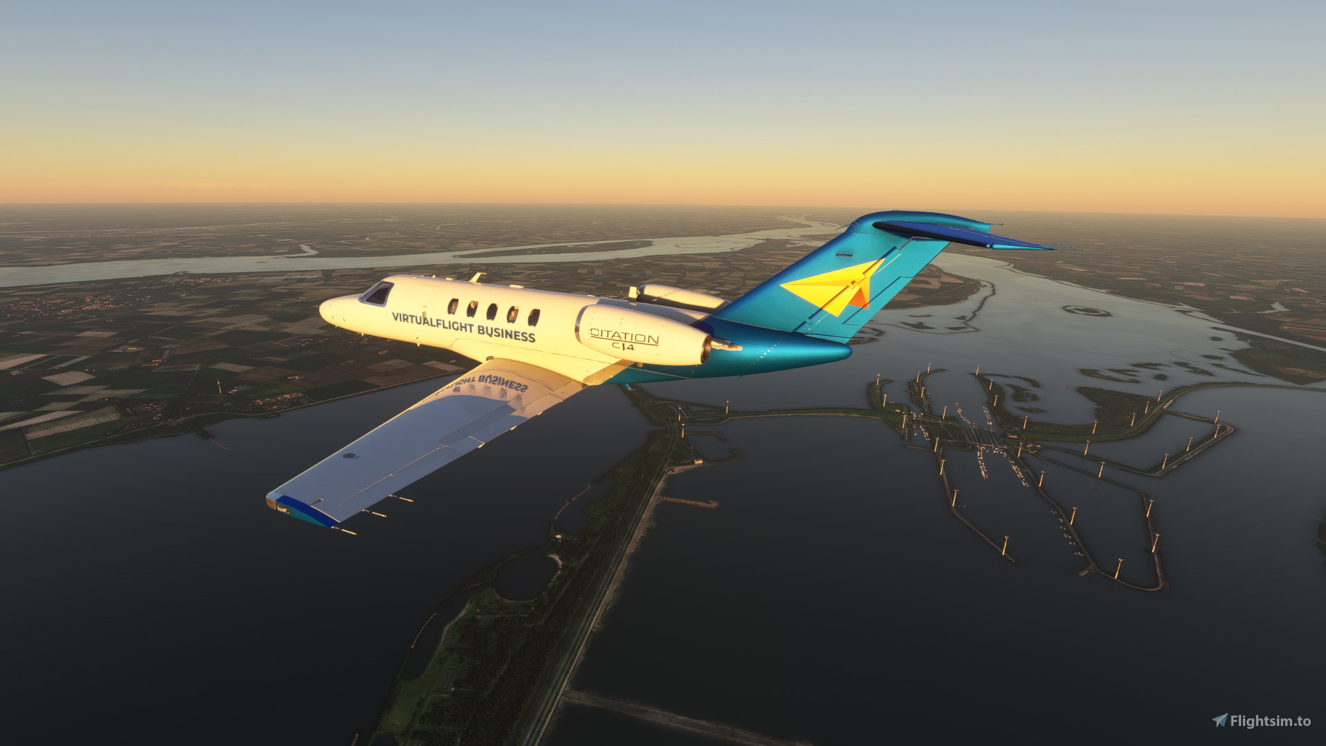 Cessna Citation CJ4 with Working Title Mod - VirtualFlight Business Livery for Microsoft Flight ...