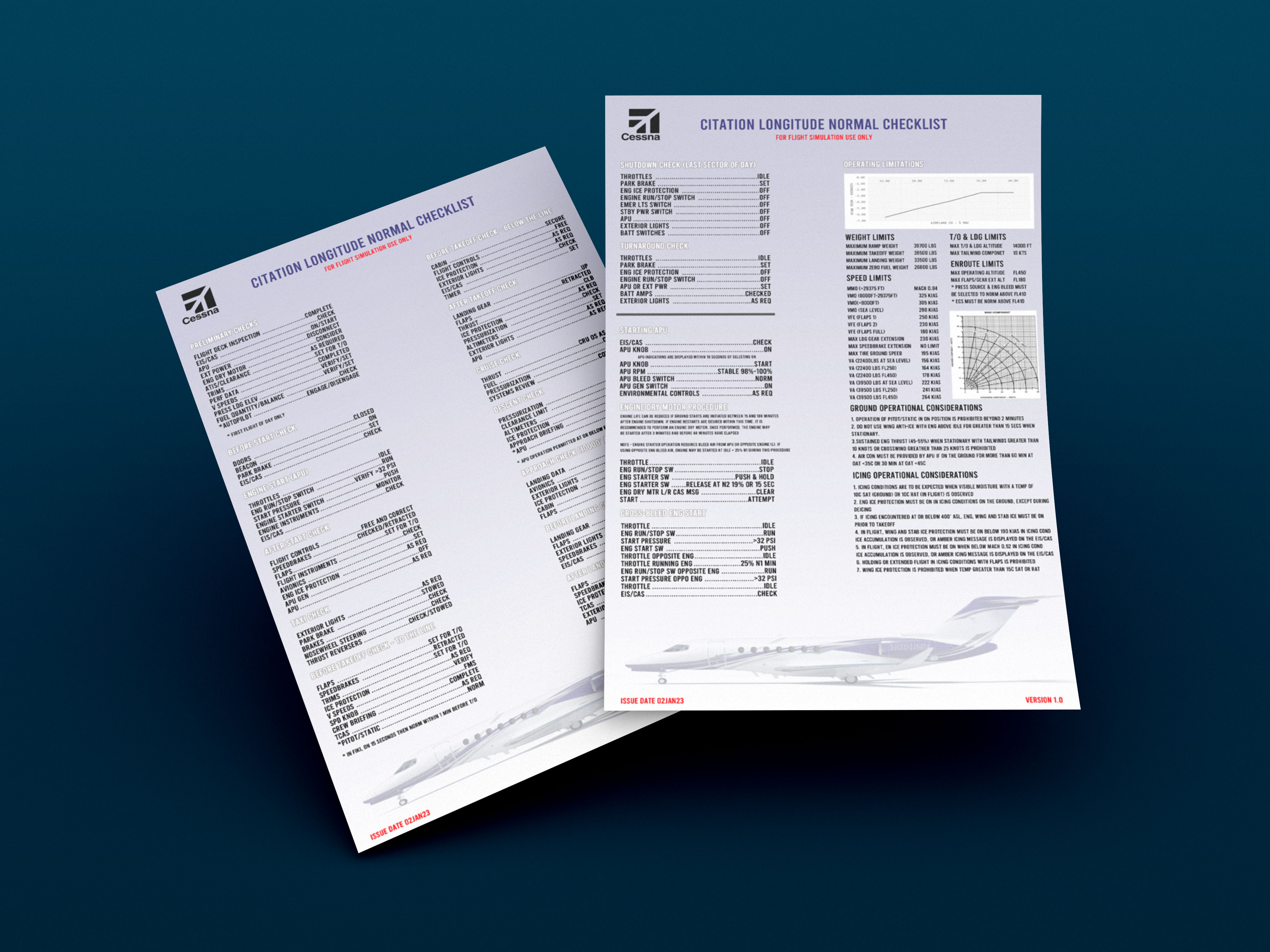 Cessna Citation Longitude Normal Checklist - MSFS Add-on - Flightsim.to