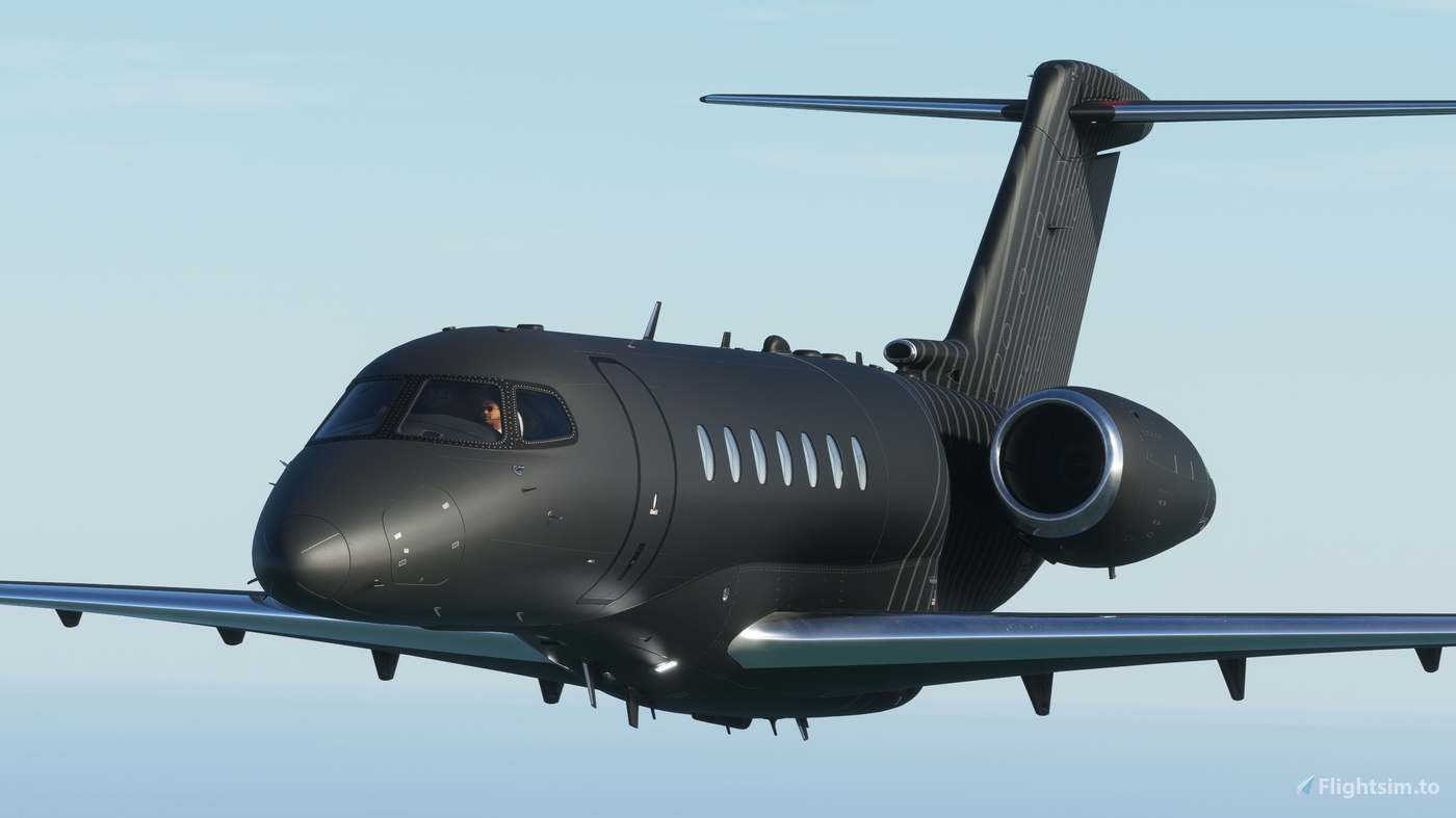 Cessna Longitude Black Stripe Livery for Microsoft Flight Simulator | MSFS