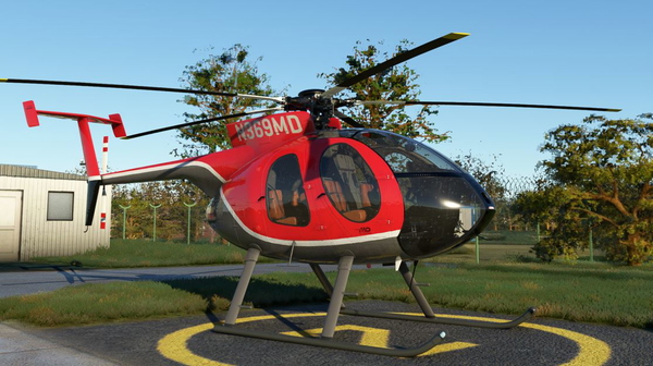 Cowansim MD500E - Red stripe for Microsoft Flight Simulator | MSFS