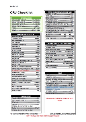 CRJ Checklist - MSFS Add-on - Flightsim.to