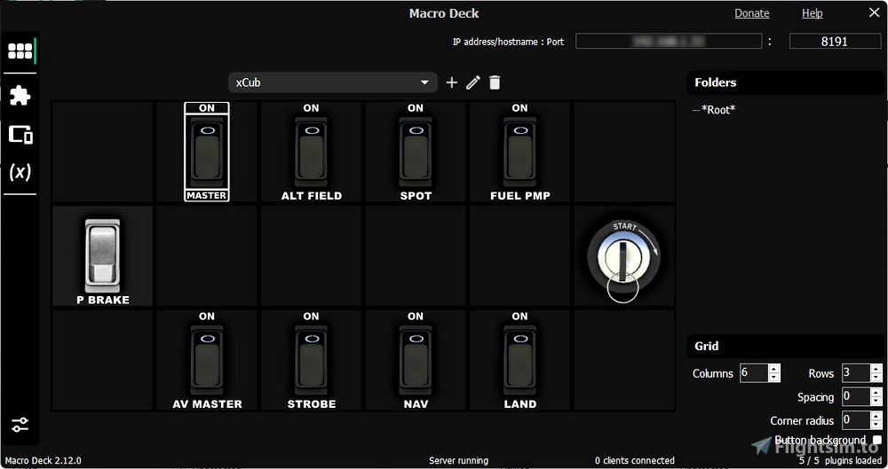 CubCrafters XCub Icon pack for Macro Deck 2 for Microsoft Flight Simulator | MSFS