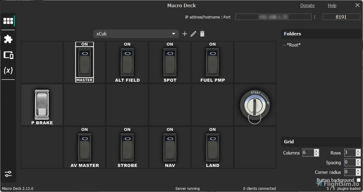 CubCrafters XCub Icon pack for Macro Deck 2 for Microsoft Flight Simulator | MSFS