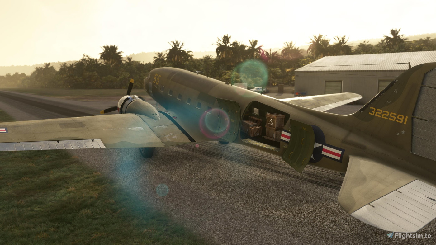 DC-3 / C-47 White Rabbit with green cockpit for Microsoft Flight ...