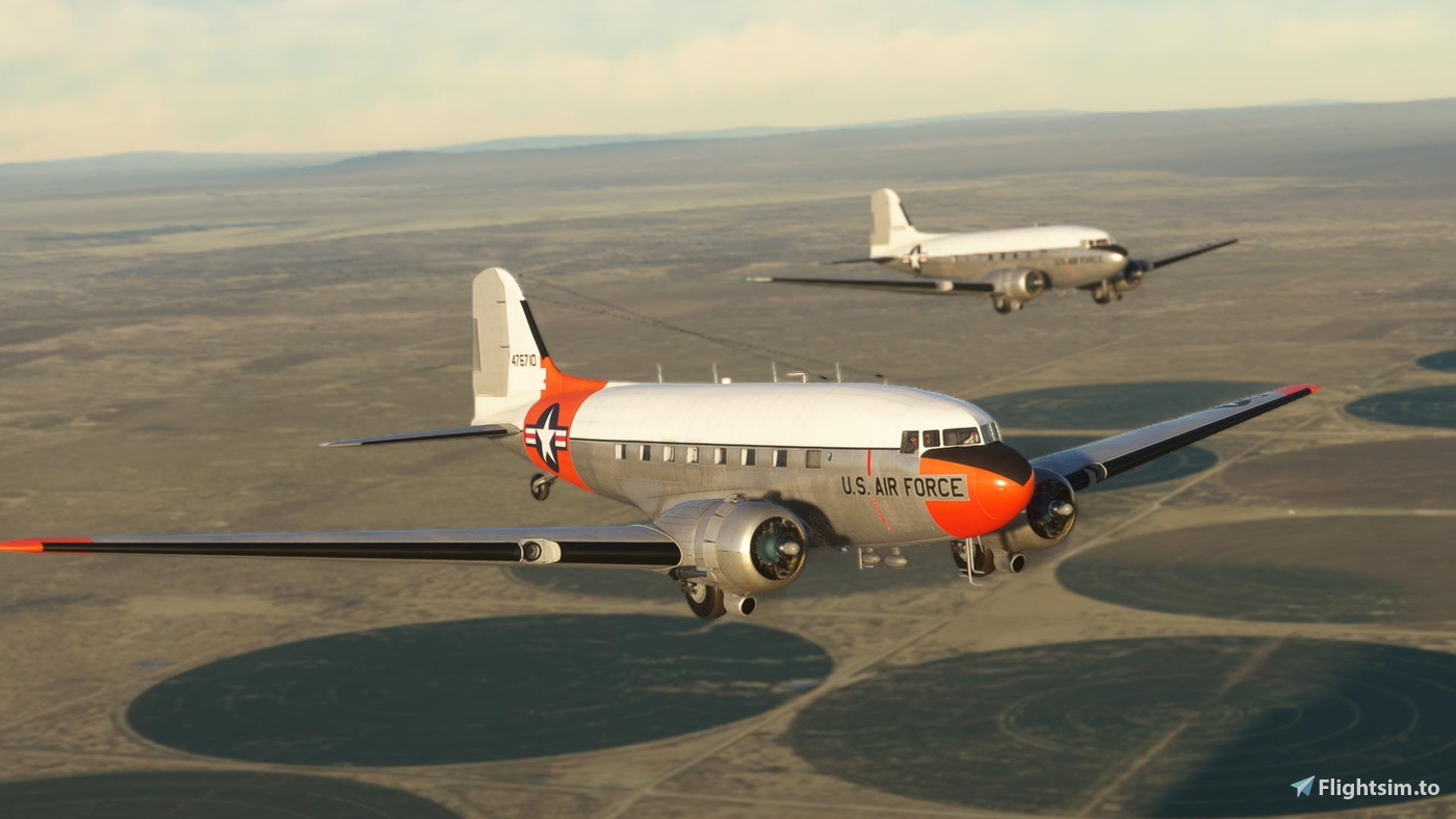 DC-3 / C-47 USAF green cockpit for Microsoft Flight Simulator | MSFS