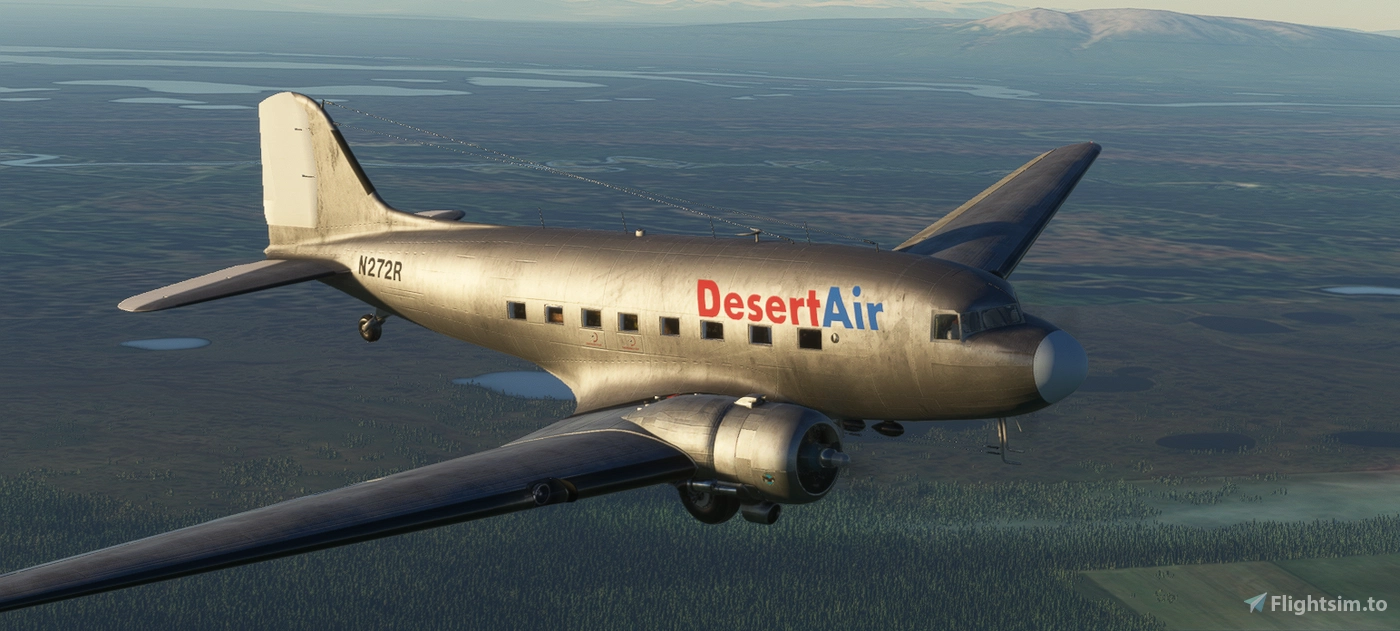 DC-3 Desert Air N272R for Microsoft Flight Simulator | MSFS