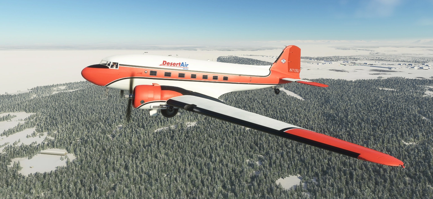 DC-3 N115U Desert Air pour Microsoft Flight Simulator | MSFS