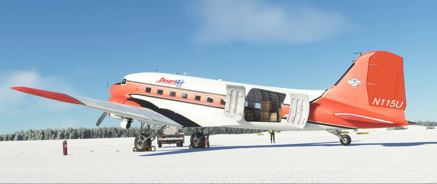 DC-3 N115U Desert Air for Microsoft Flight Simulator | MSFS