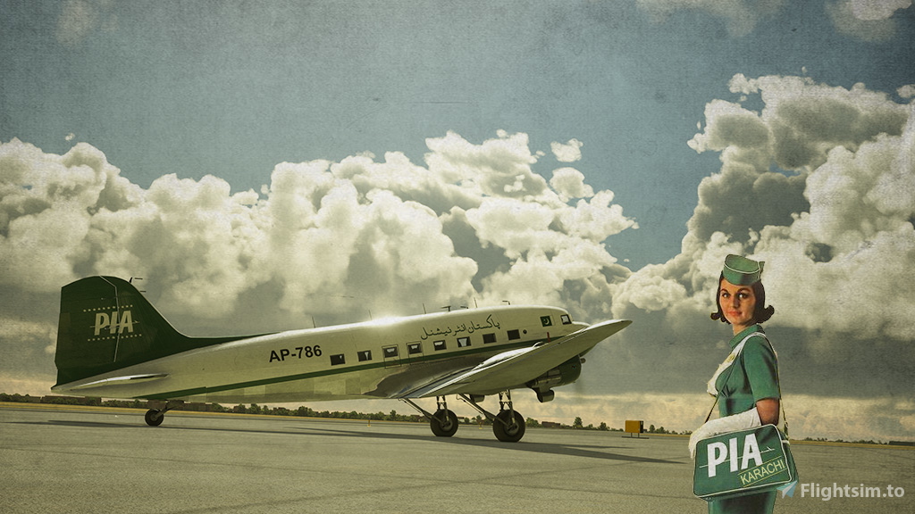 [DC-3] Pakistan International Airlines (PIA) Retro Livery for Microsoft ...