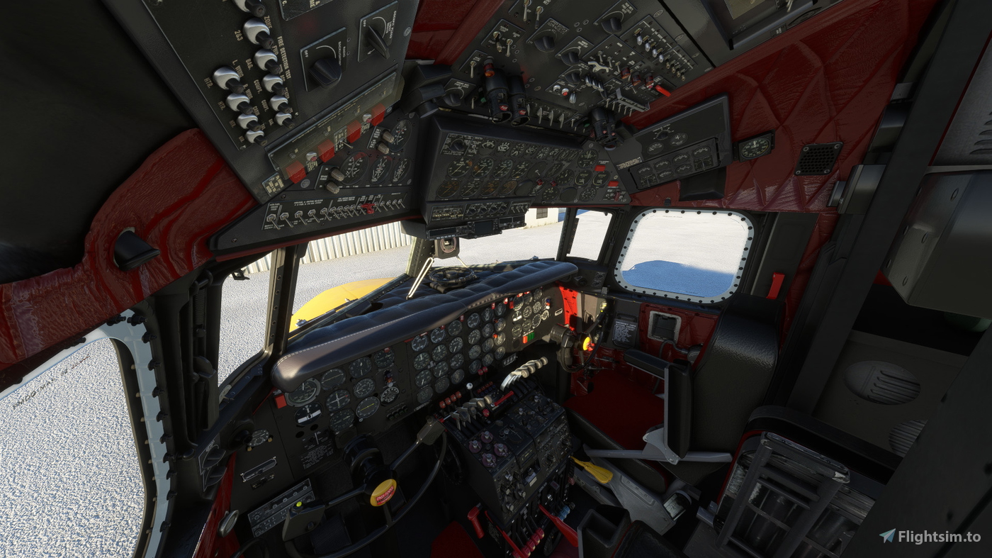 DC-6 Black & Red/Yellow cockpit textures for Microsoft Flight Simulator ...