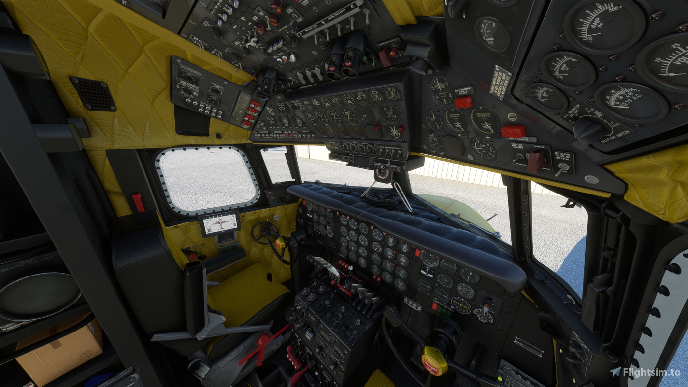 DC-6 Black & Red/Yellow cockpit textures for Microsoft Flight Simulator ...