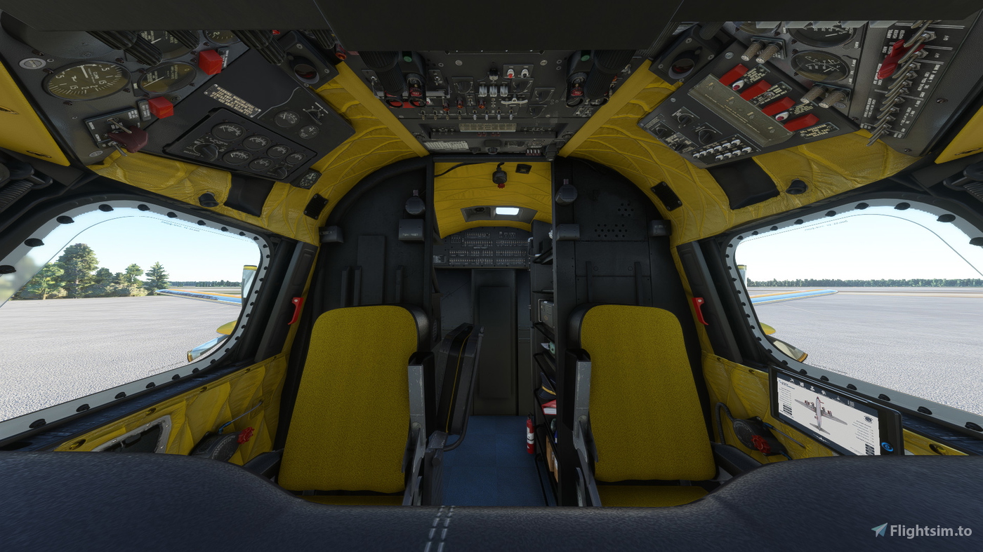 DC-6 Black & Red/Yellow cockpit textures for Microsoft Flight Simulator ...