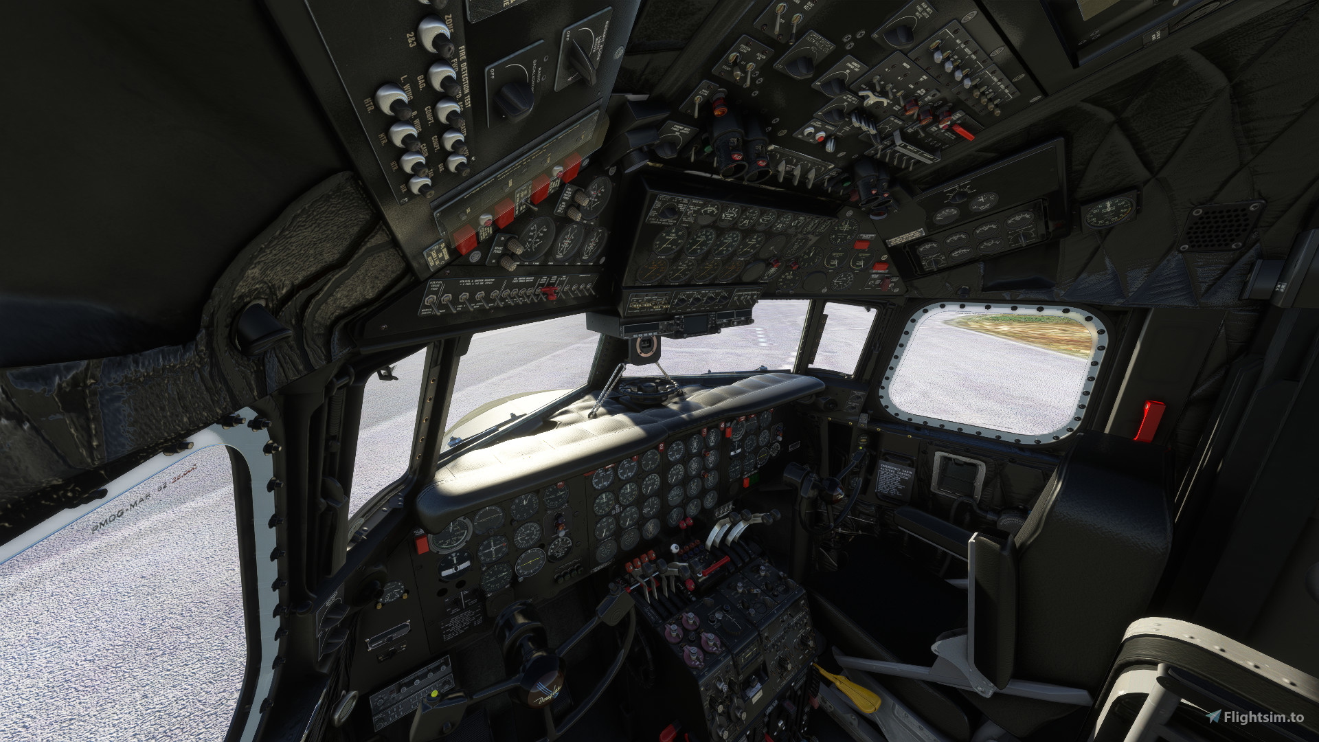 DC-6 Black cockpit textures (Requested by Genista) » Microsoft Flight ...