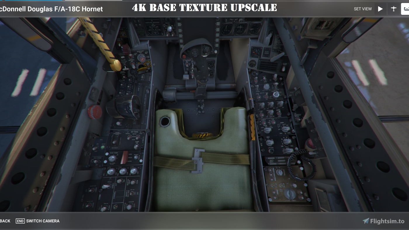 DC Designs & CJ Simulations F/A-18 Legacy Hornet base texture upscale to 4k for Microsoft Flight ...