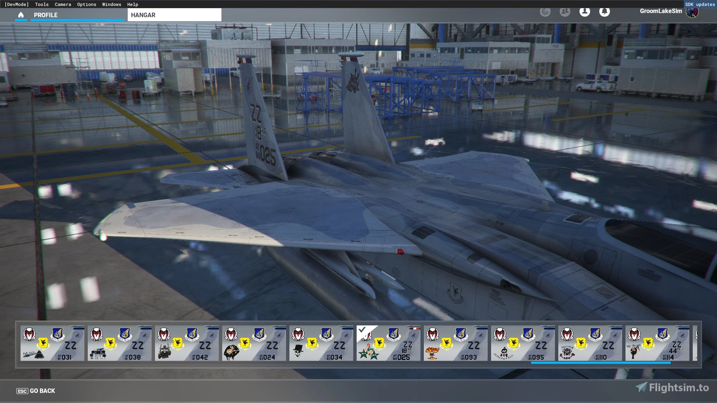 DC Designs F-15 Eagle, 13 Liveries "44th Fighter Squadron." for Microsoft Flight Simulator | MSFS
