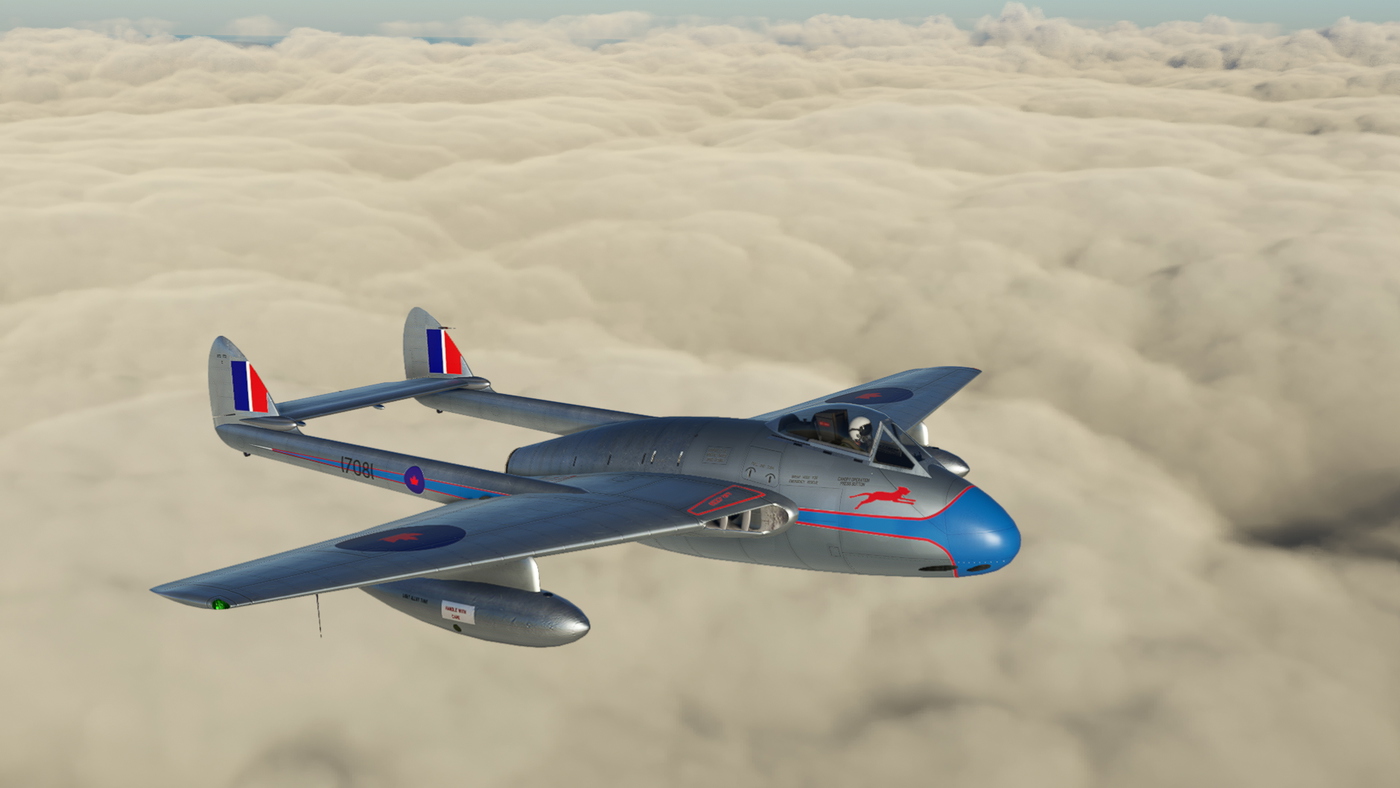 De Havilland DH-100 Vampire RCAF Blue Devils for Microsoft Flight ...