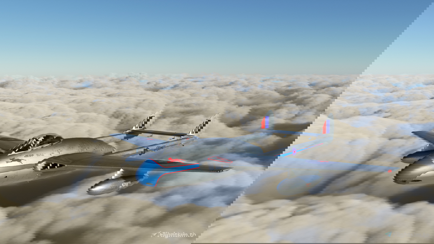 De Havilland DH-100 Vampire RCAF Blue Devils for Microsoft Flight ...