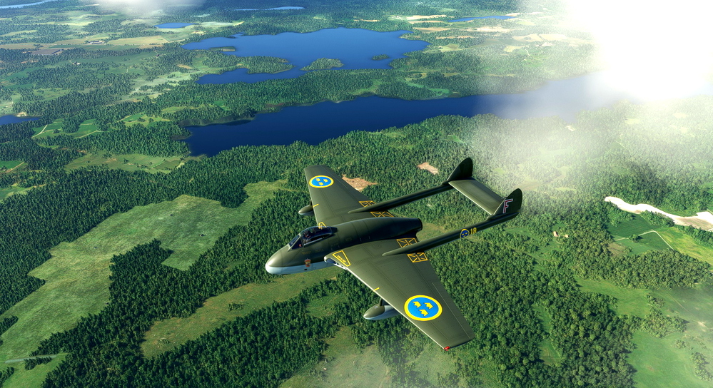de Havilland DH-100 Vampire Royal Swedish Air Force 18 F for Microsoft ...