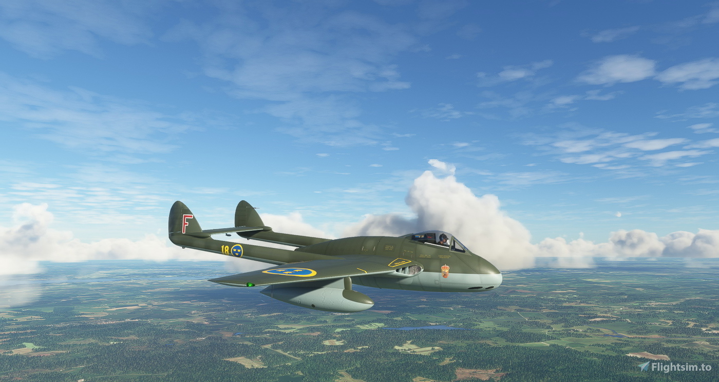 de Havilland DH-100 Vampire Royal Swedish Air Force 18 F のために Microsoft ...