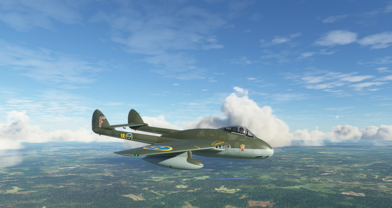 de Havilland DH-100 Vampire Royal Swedish Air Force 18 F for Microsoft ...