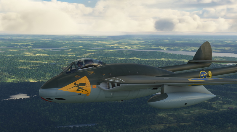 de Havilland DH-100 Vampire Royal Swedish Air Force 9 F for Microsoft ...