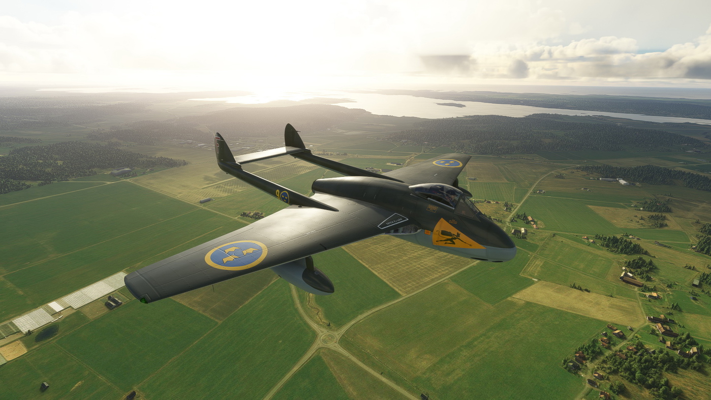 de Havilland DH-100 Vampire Royal Swedish Air Force 9 F for Microsoft ...