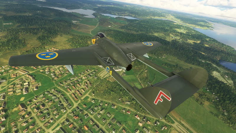 de Havilland DH-100 Vampire Royal Swedish Air Force 9 F for Microsoft ...