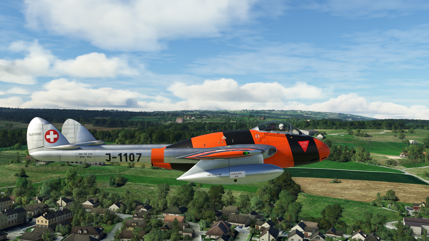 De Havilland DH-100 Vampire Swiss Air Force J-1107 のために Microsoft ...