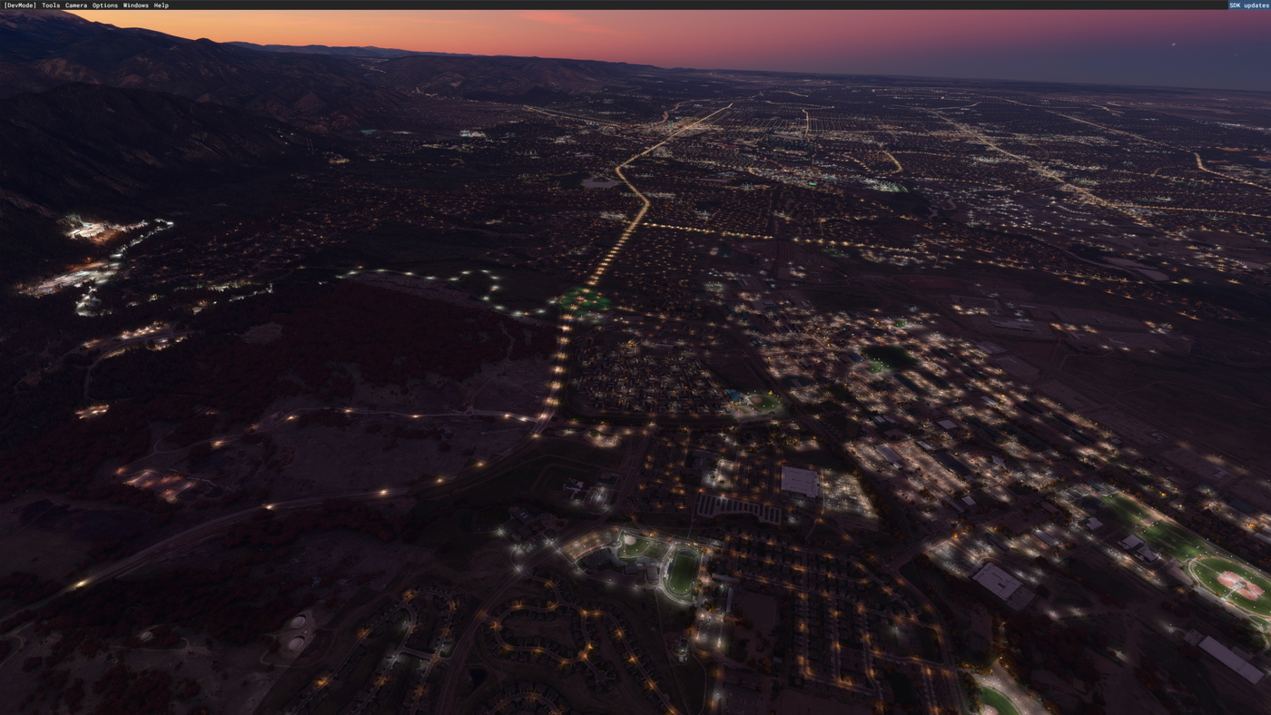 Denver and Colorado Springs Night Lights for Microsoft Flight Simulator ...