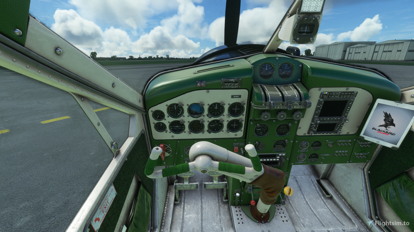 DHC-2 Beaver green cockpit replacement for Microsoft Flight Simulator ...