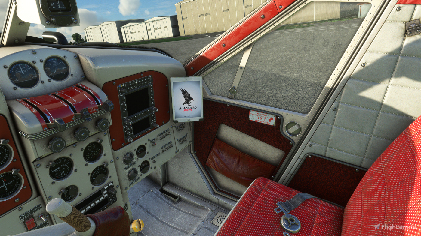 DHC-2 Beaver red cockpit replacement for Microsoft Flight Simulator | MSFS