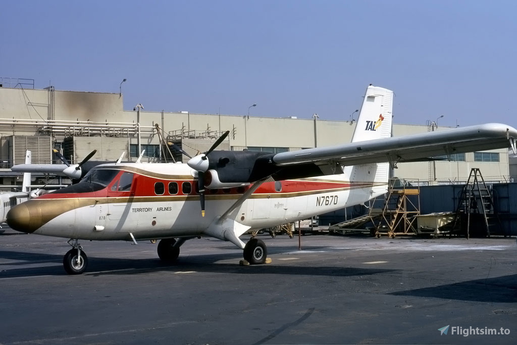 DHC-6 Twin Otter Territory Airlines N7670 repaint for Microsoft Flight ...