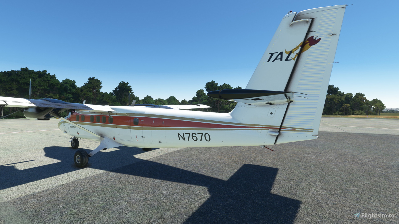 DHC-6 Twin Otter Territory Airlines N7670 repaint for Microsoft Flight ...