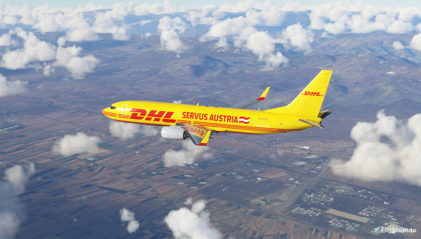 DHL (OE-LNZ) PMDG 737-800BDSF - 8K for Microsoft Flight Simulator | MSFS