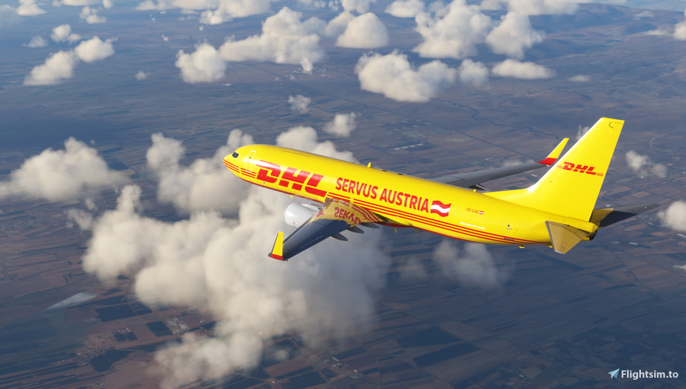 DHL (OE-LNZ) PMDG 737-800BDSF - 8K for Microsoft Flight Simulator | MSFS