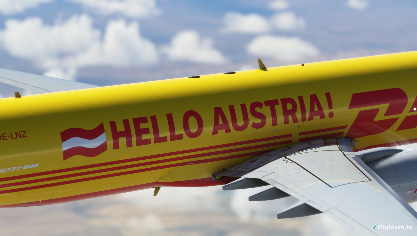 DHL (OE-LNZ) PMDG 737-800BDSF - 8K for Microsoft Flight Simulator | MSFS