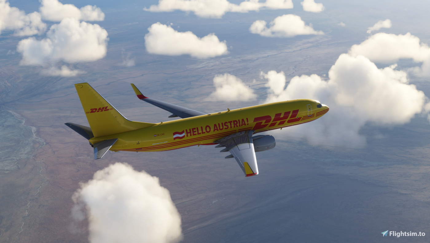 DHL (OE-LNZ) PMDG 737-800BDSF - 8K for Microsoft Flight Simulator | MSFS