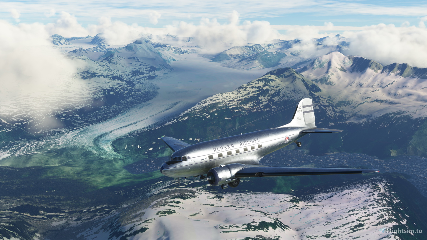 Douglas DC-3 Alaska Airlines NC91008 & NC1310M for Microsoft Flight ...